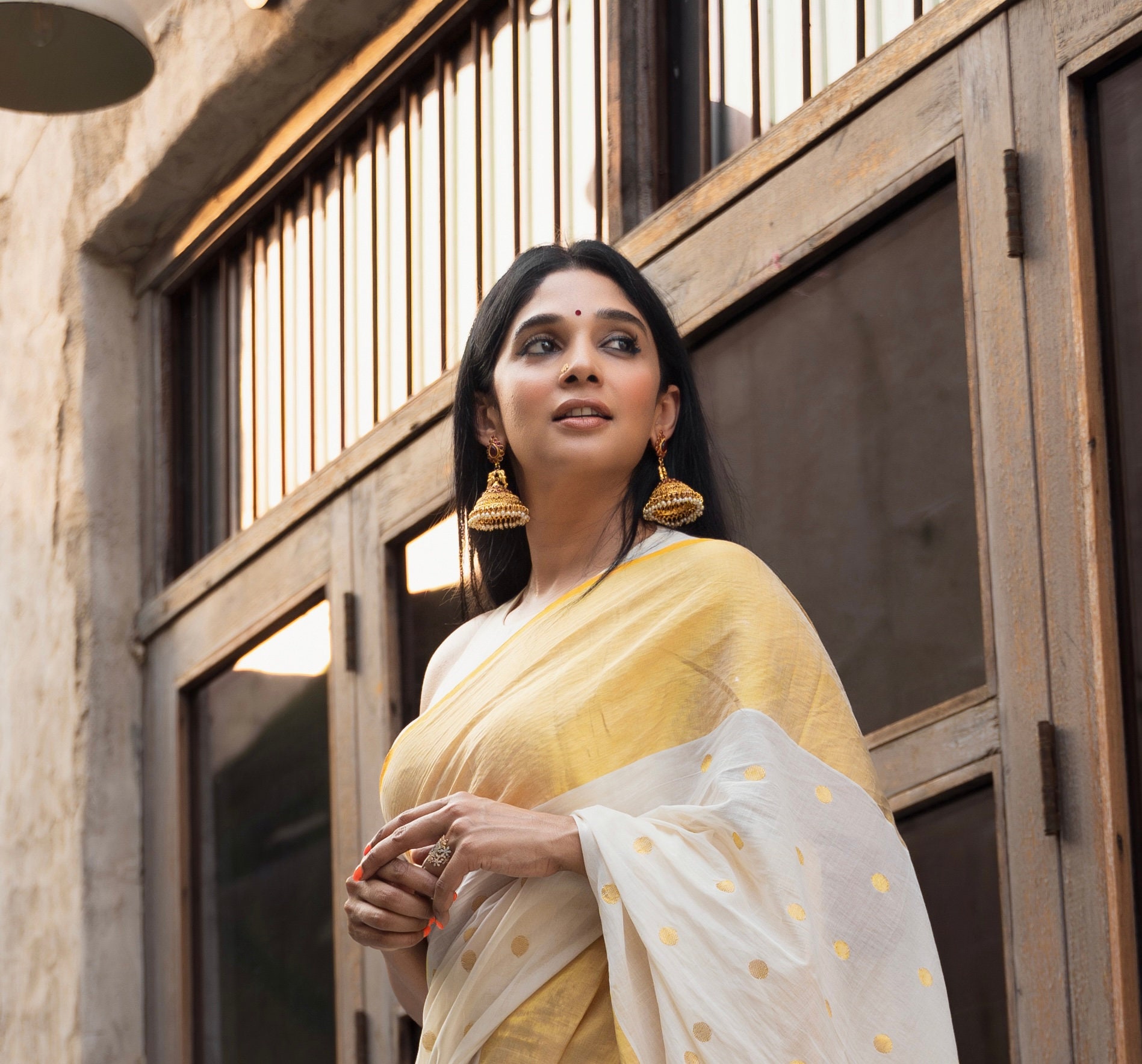 POTTU POLKA SAREE - Etsy