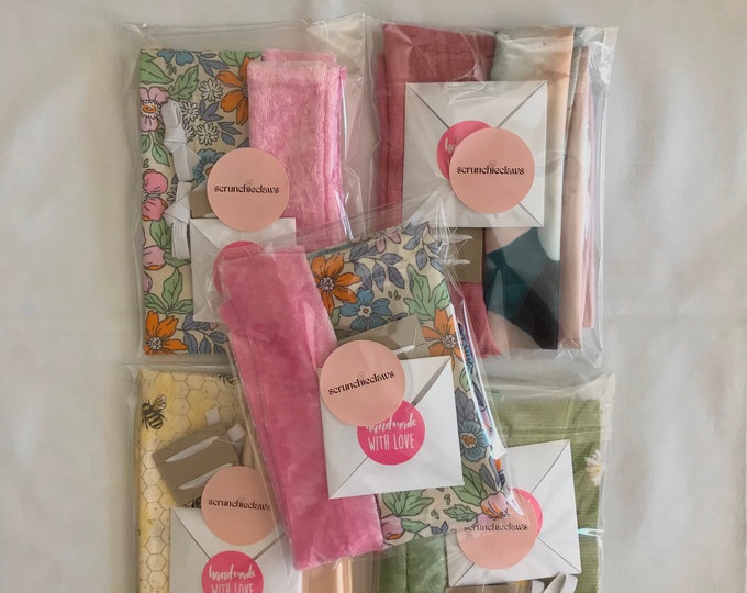 DIY Scrunchie Kits Sew Your Own Hair Tie Pre-cut, Multiple Kits ...