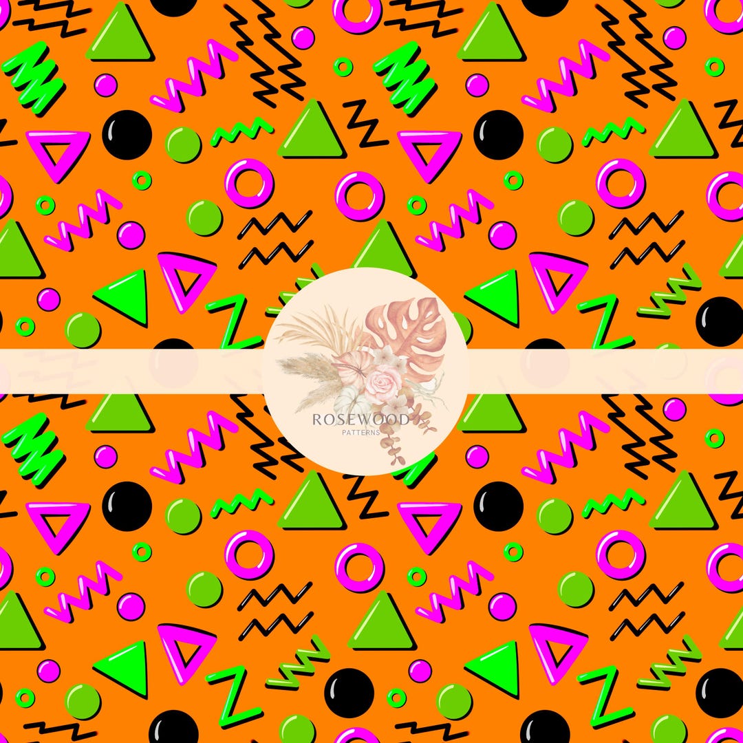 Retro Summer Digital Paper 90s Swim Safe Color Seamless Pattern ...