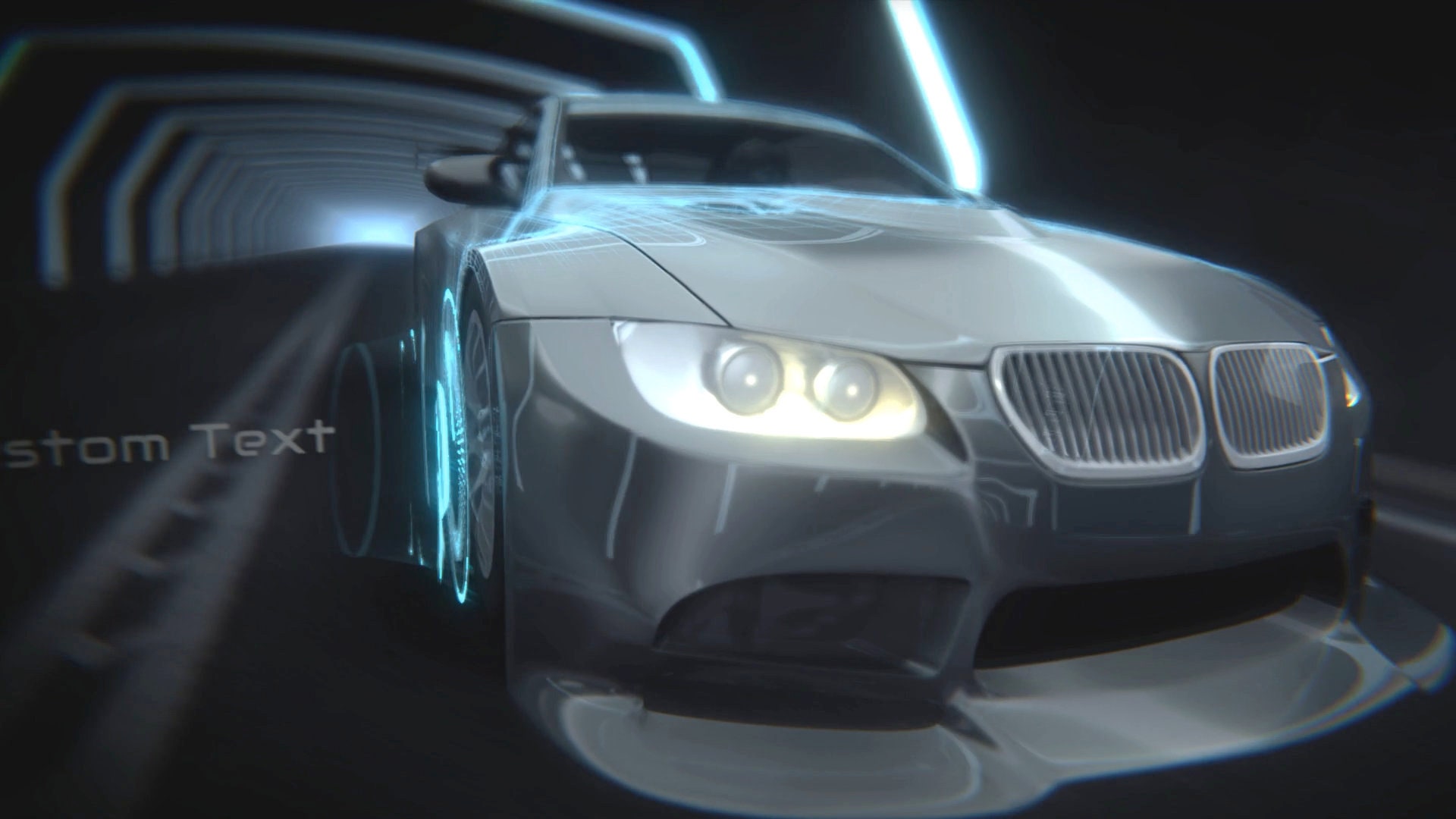 Automotive Concept Intro Animation - Concept Car Driving Through a ...