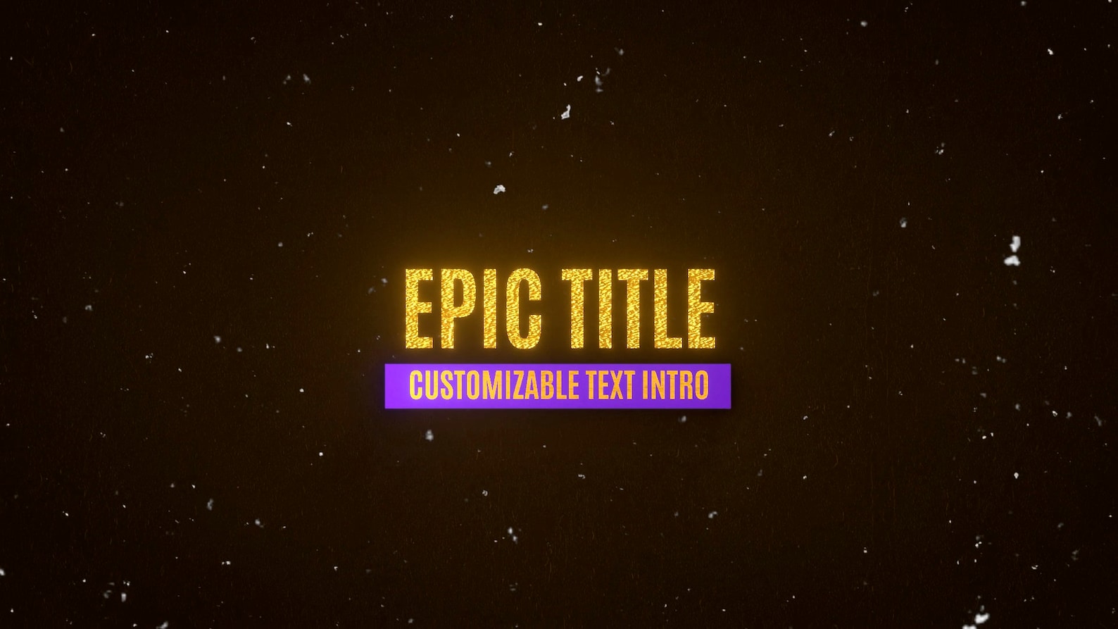 Epic Intro With Custom Colors and Text - Animated Titles, Custom Colors ...