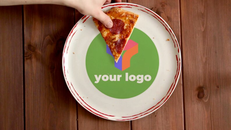Pizza Plate Animated Logo Pizzeria Style for Your Food Video Channel ...