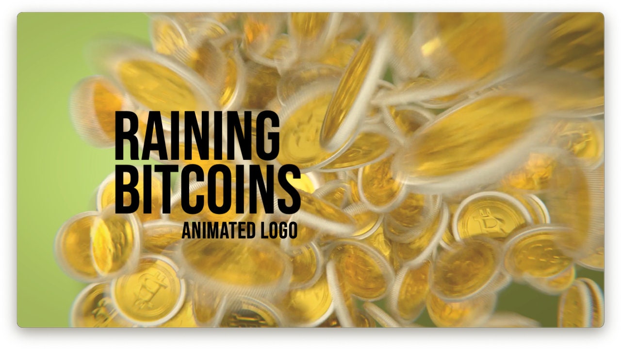 Your Logo Stinger Animation Raining Bitcoins - for Your Video Channel ...