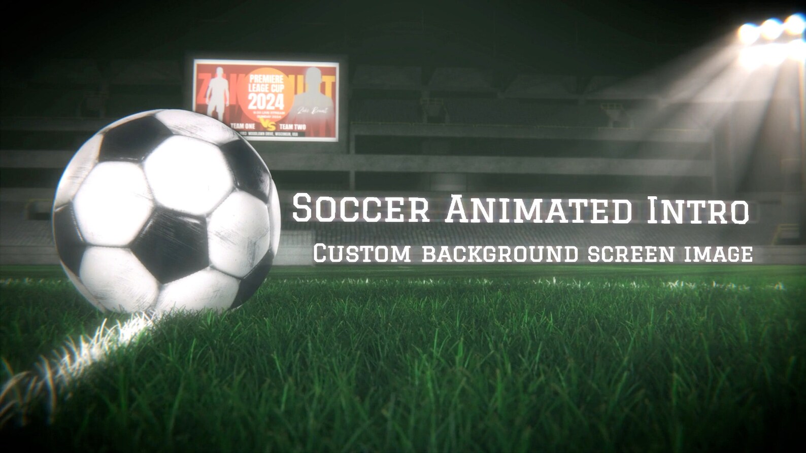 Soccer Football Animation Intro, Two Headlines and Two Subtitles ...