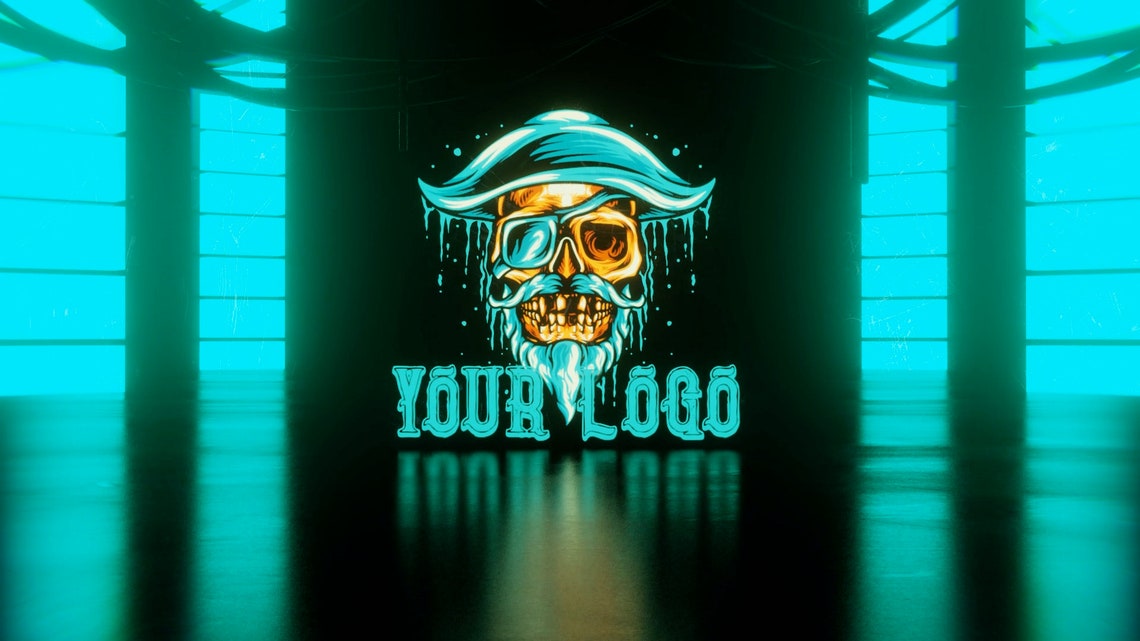 Animated Intro Overlay Your Logo With Custom Glowing Text - Etsy