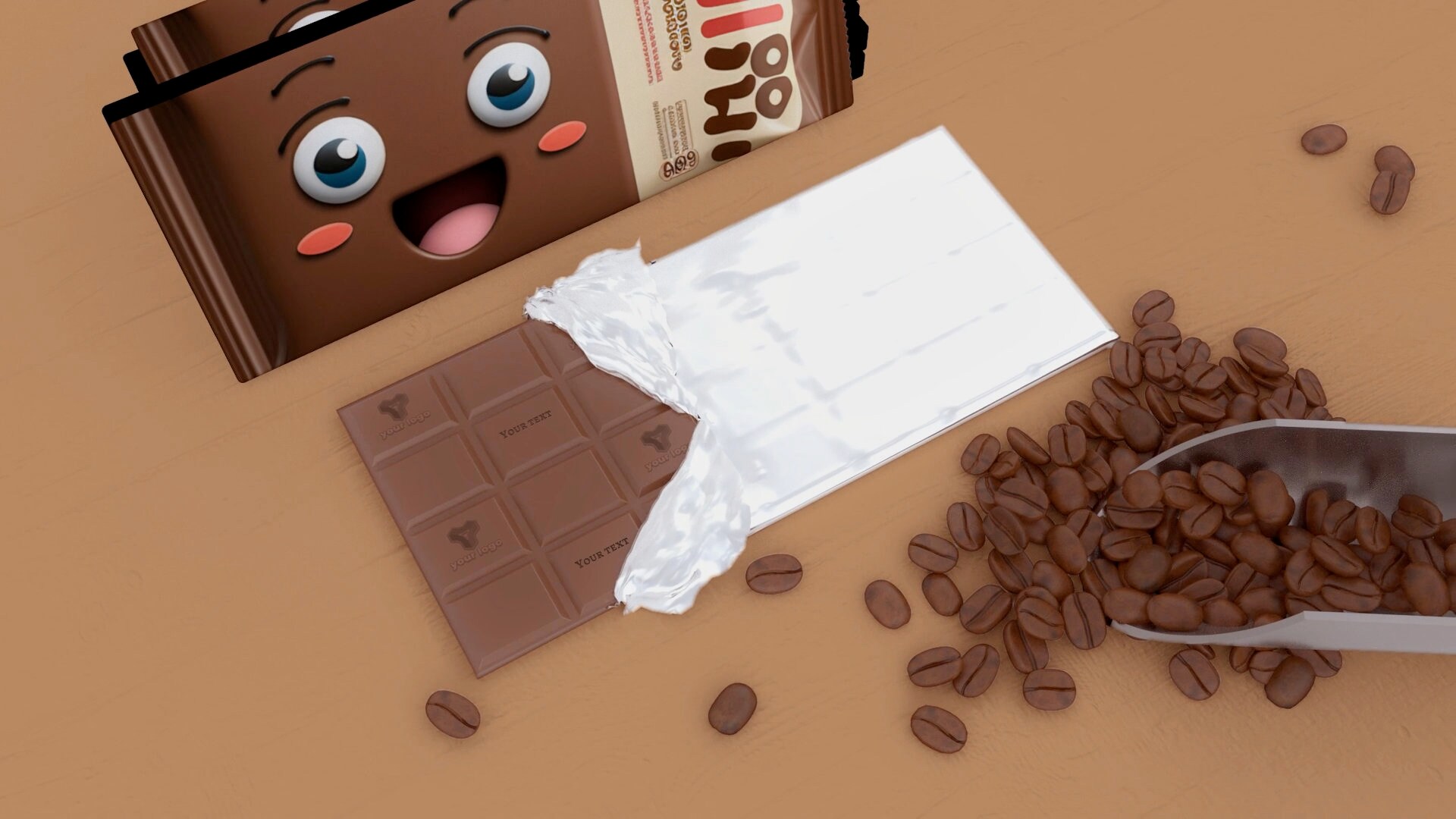 Chocolate Sweet Logo Animation Plus Your Text and Customized Wrapper ...