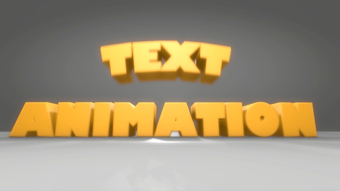 Personalized Fun 3-D Text Animation Falling Elastic Custom Text ...