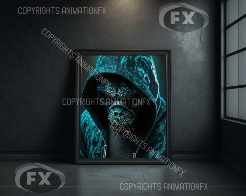 PRINTABLE ART Masked Hacker Apes Collection Printable and - Etsy