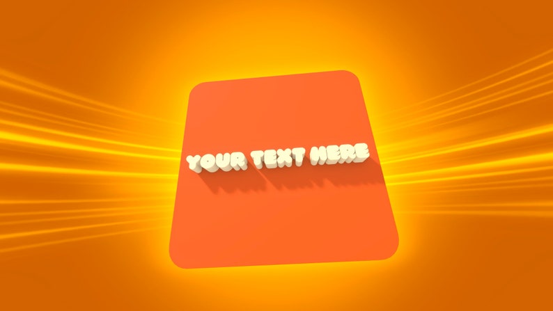 Customizable 3d Text, Retro Animation, With Personalizable Background ...