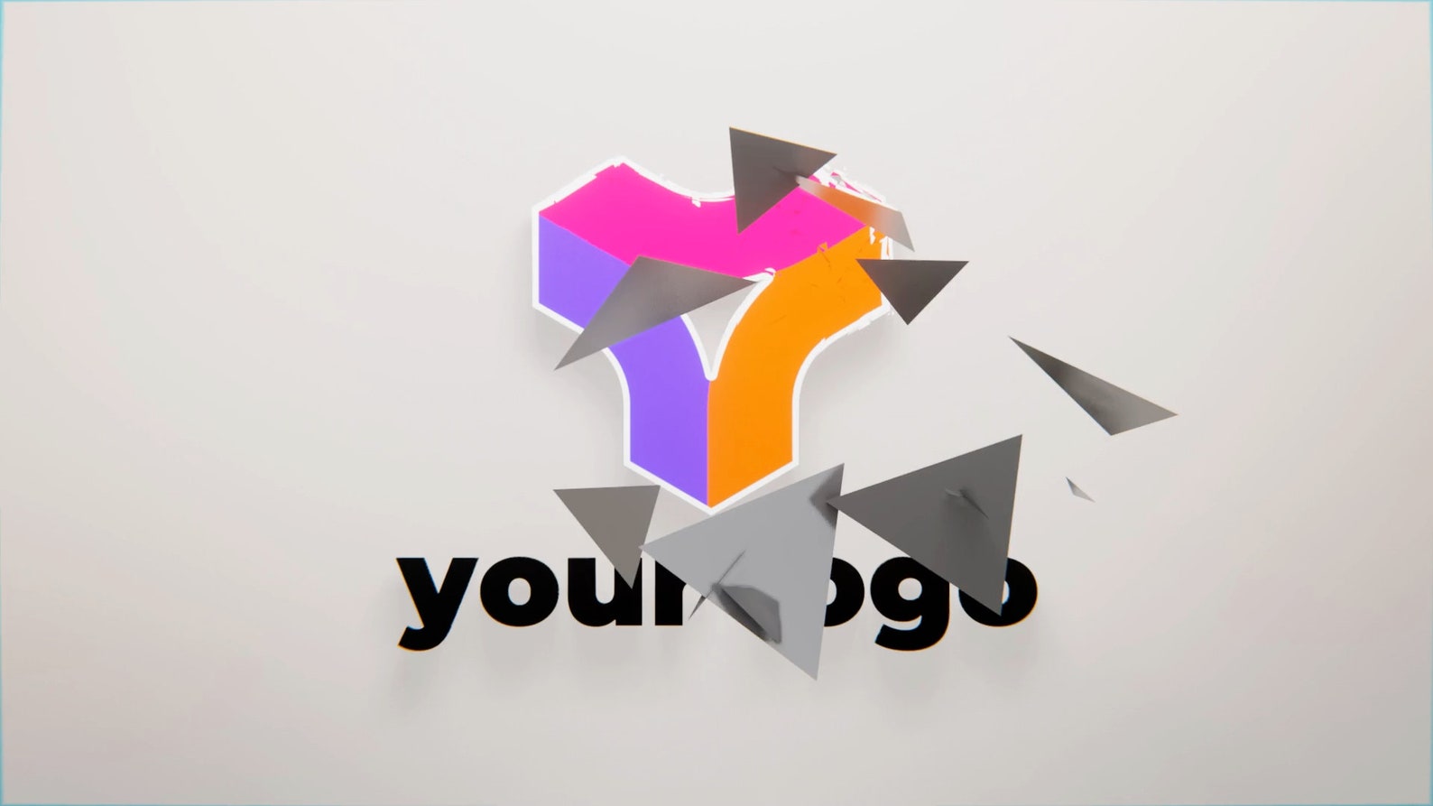 Logo Stinger Animation Reveal - Logo or Text Appears as Triangle ...