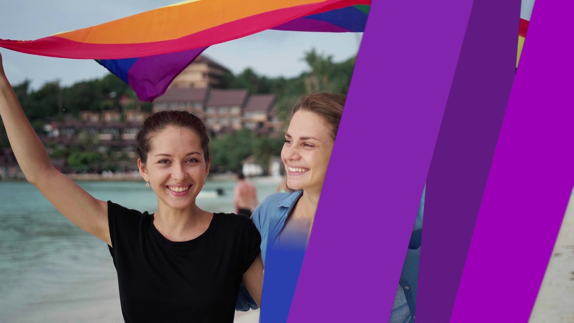 PRIDE Inspired Animated Transition: Customizable Rainbow Ribbon Heart ...