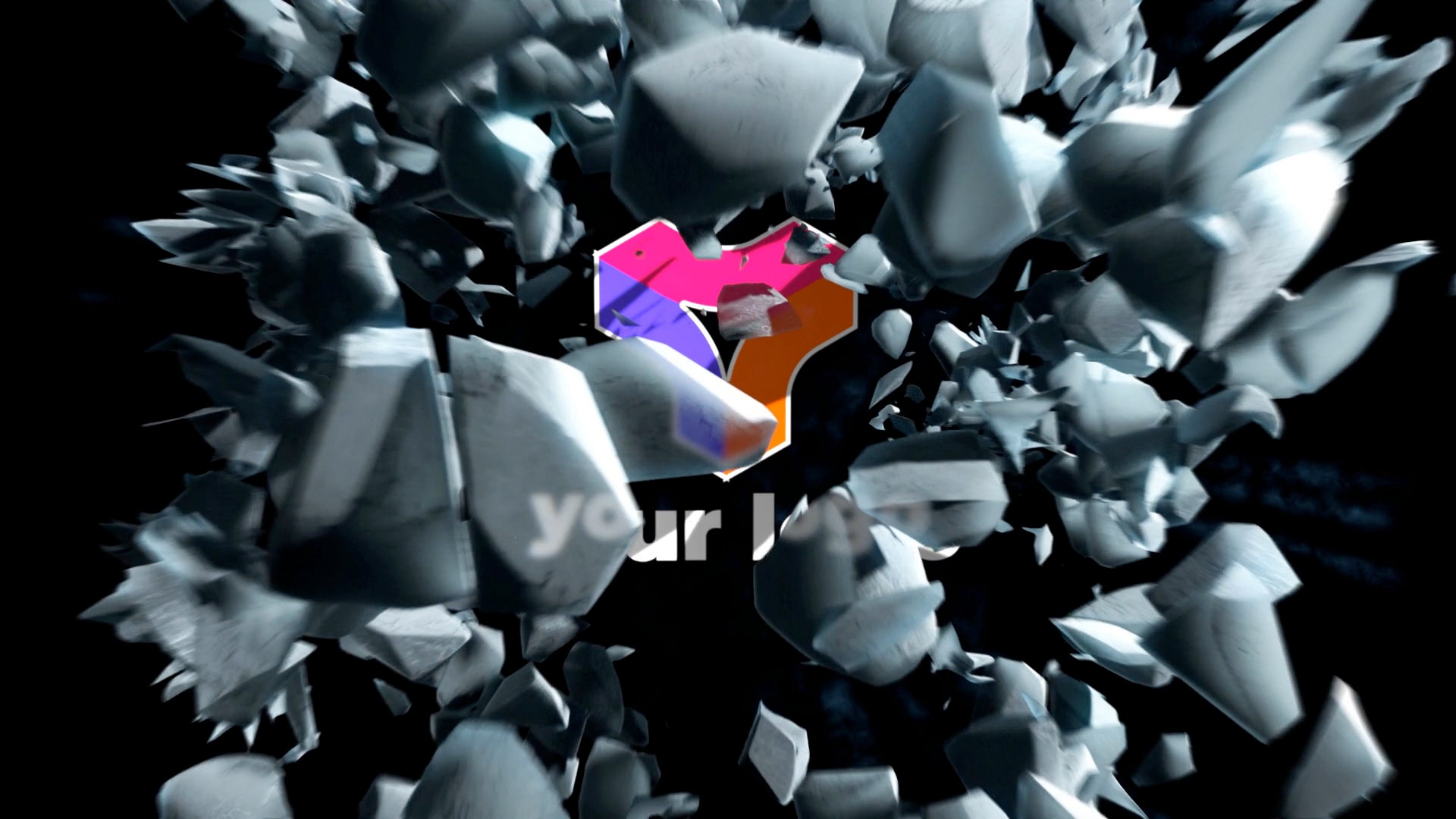 Personalized Logo Animation Intro With Icy Meteor Burst Effect and ...