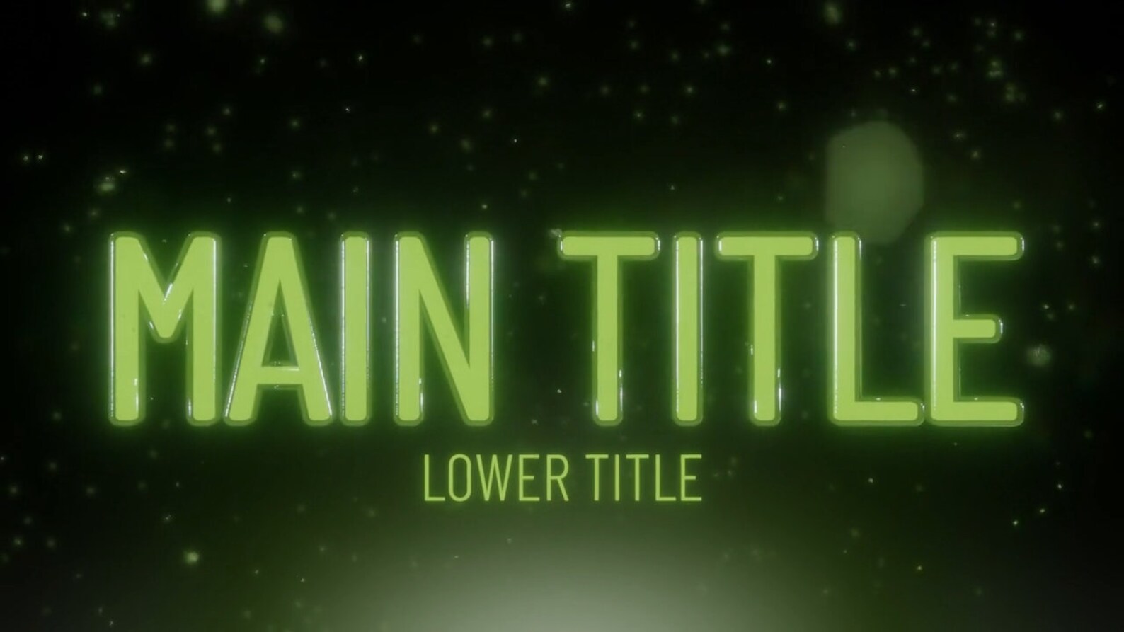 Personalized Cinematic Title Animation With Dynamic Glossy Text - Sound ...