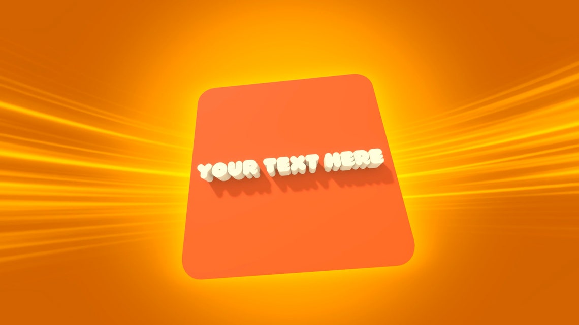 Customizable 3d Text, Retro Animation, With Personalizable Background ...