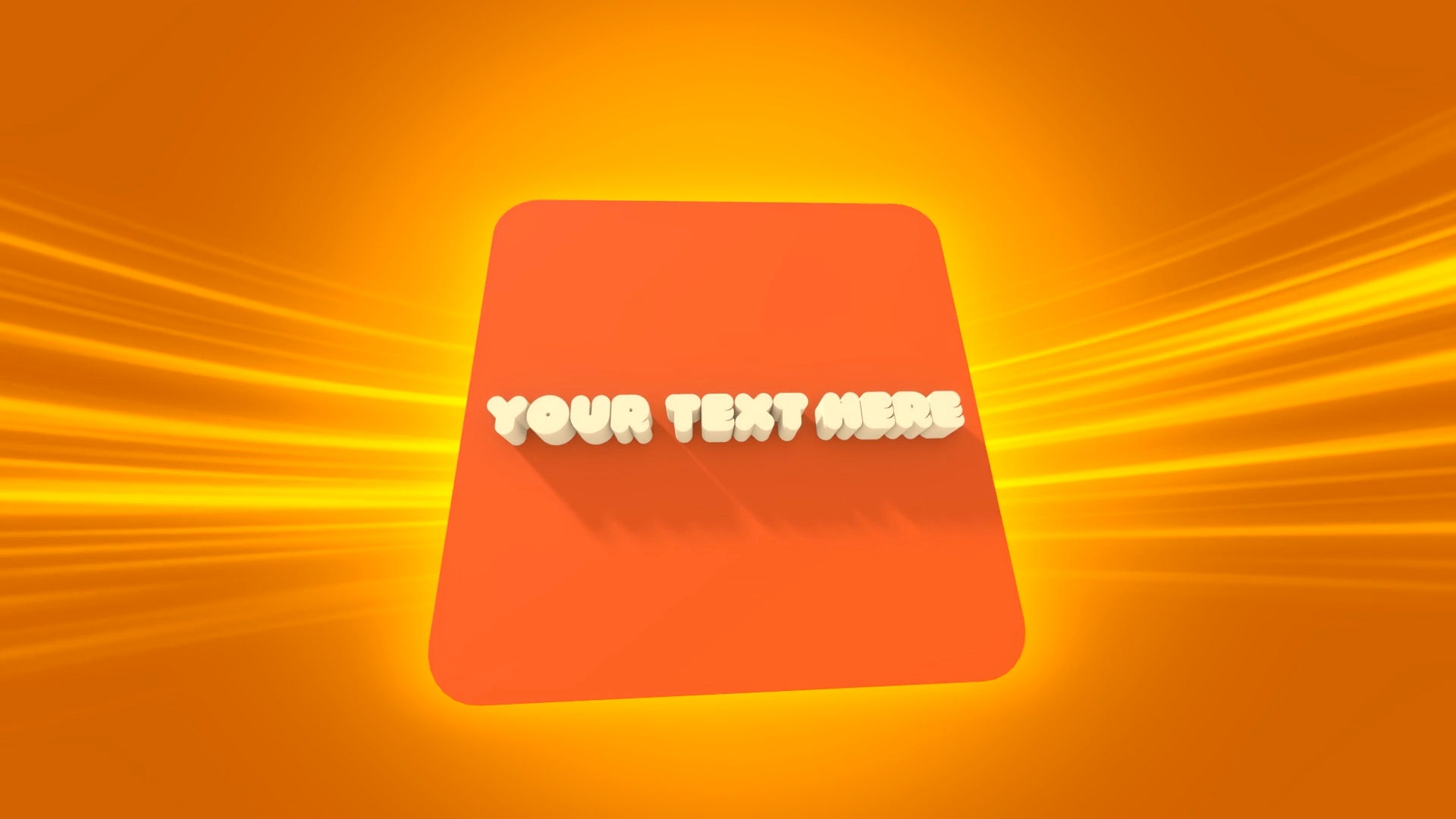 Customizable 3d Text, Retro Animation, With Personalizable Background ...