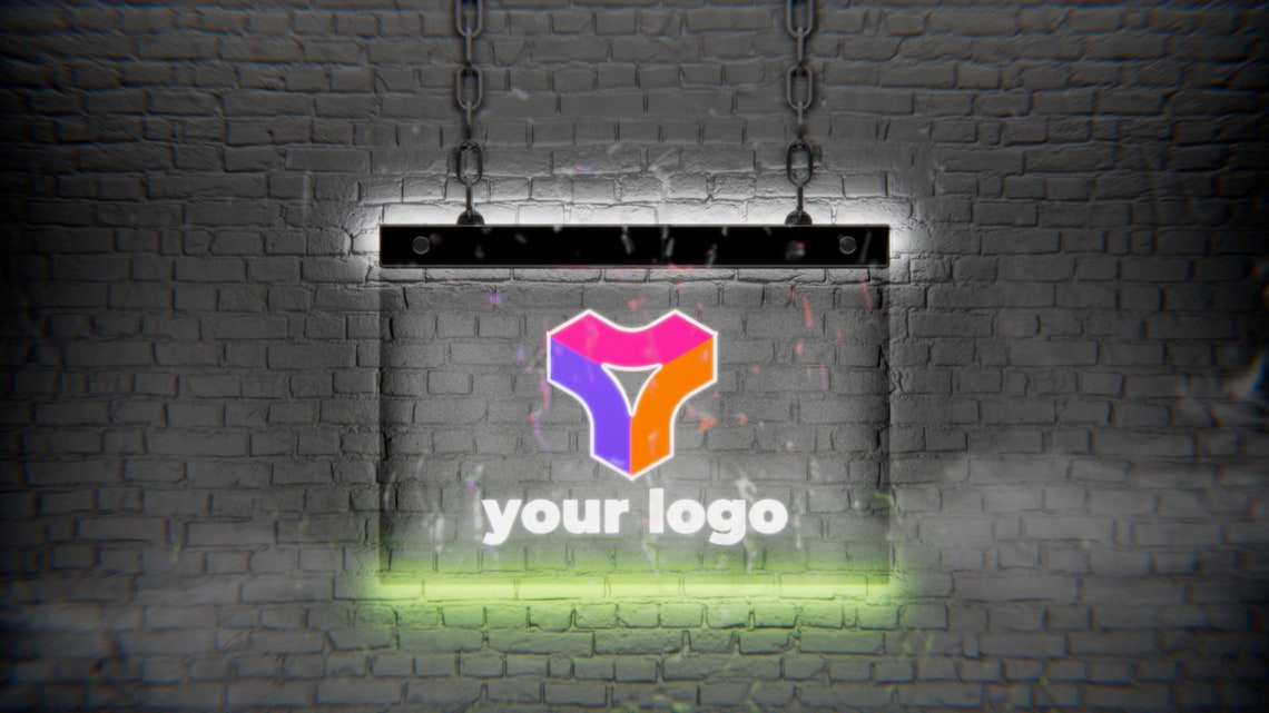 Neon Logo Stinger Animation and Placed in the Glass Banner - Etsy