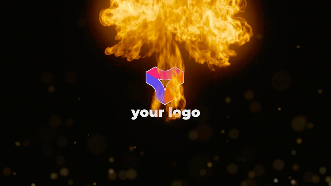 Inferno Logo Reveals in the Blazing Flames of Open Fire - for Your ...