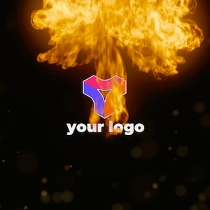 Inferno Logo Reveals in the Blazing Flames of Open Fire - for Your ...