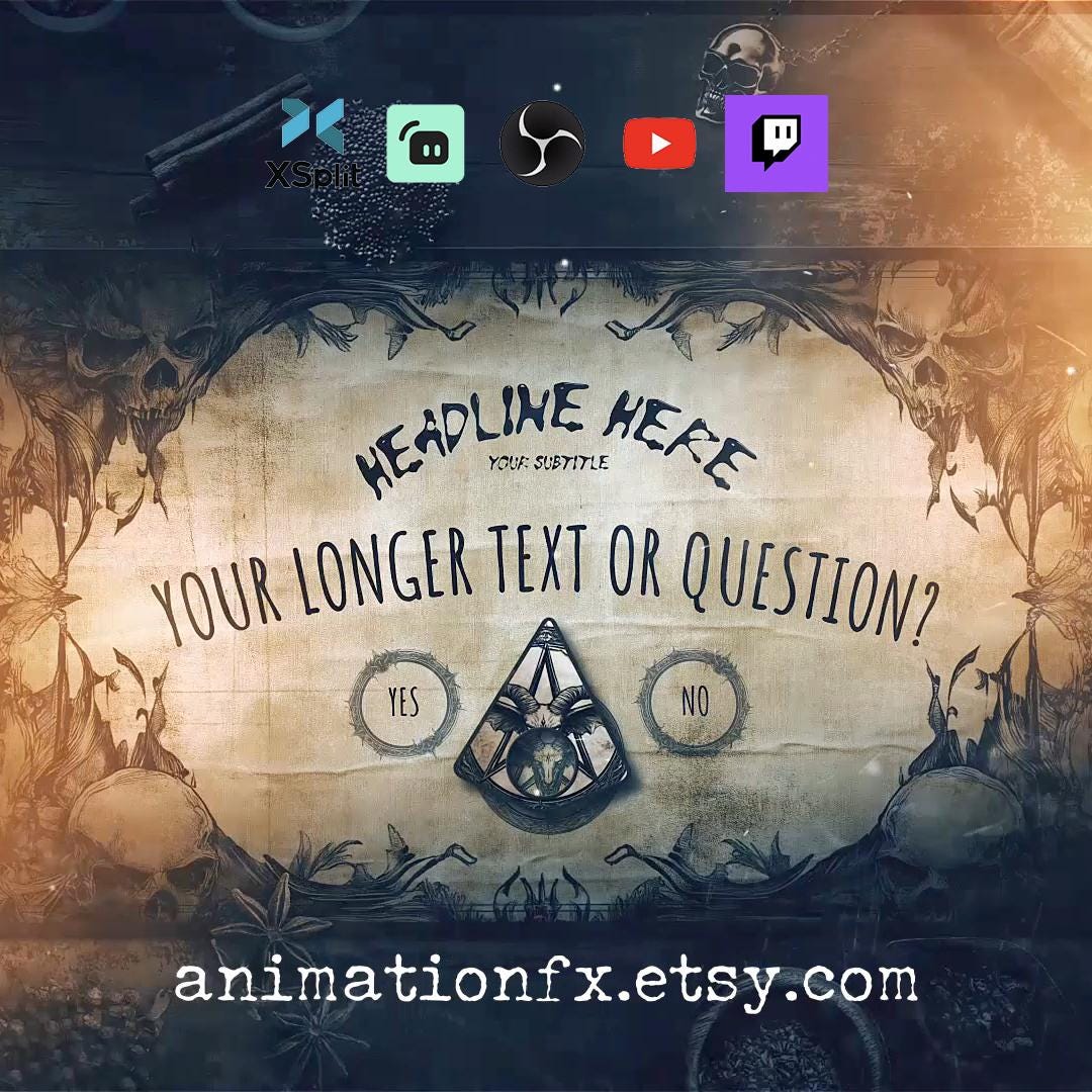 Custom Ouija Board Stream Animation – Personalized Text + SFX or Muted ...