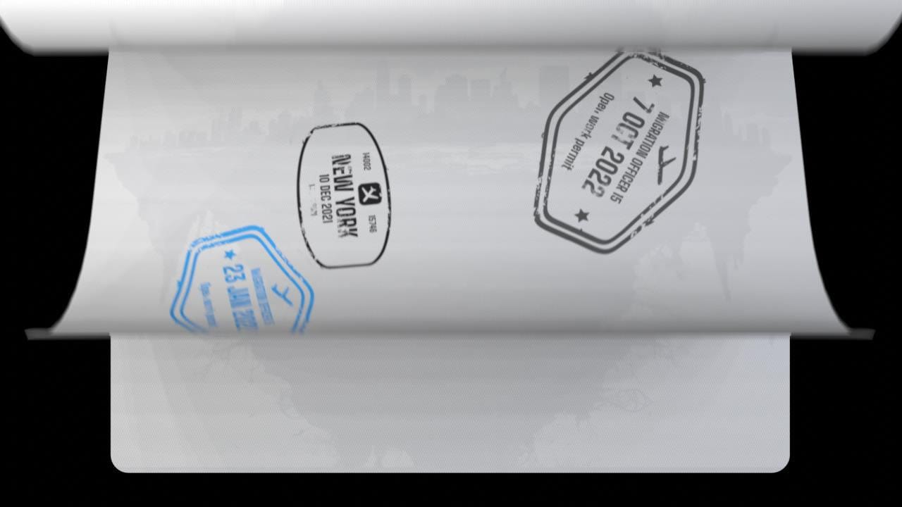 FUN ANIMATED Passport Mockup Personalized Cover and Visa Stamps ...