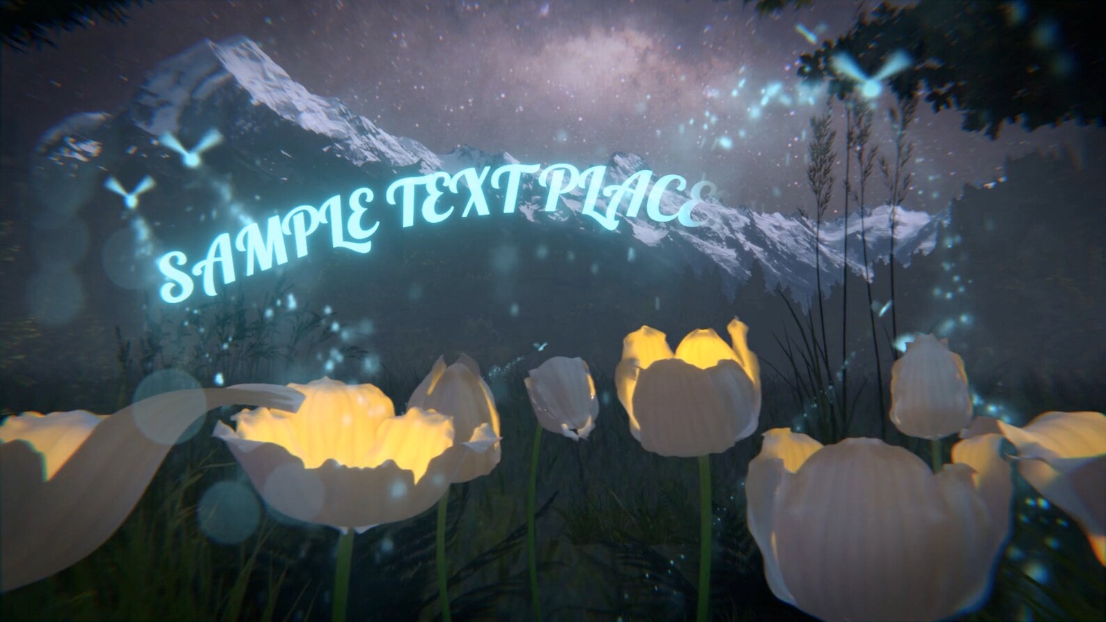 Animated Logo Intro - Magic Flowers With Custom Glowing Text - Opening ...