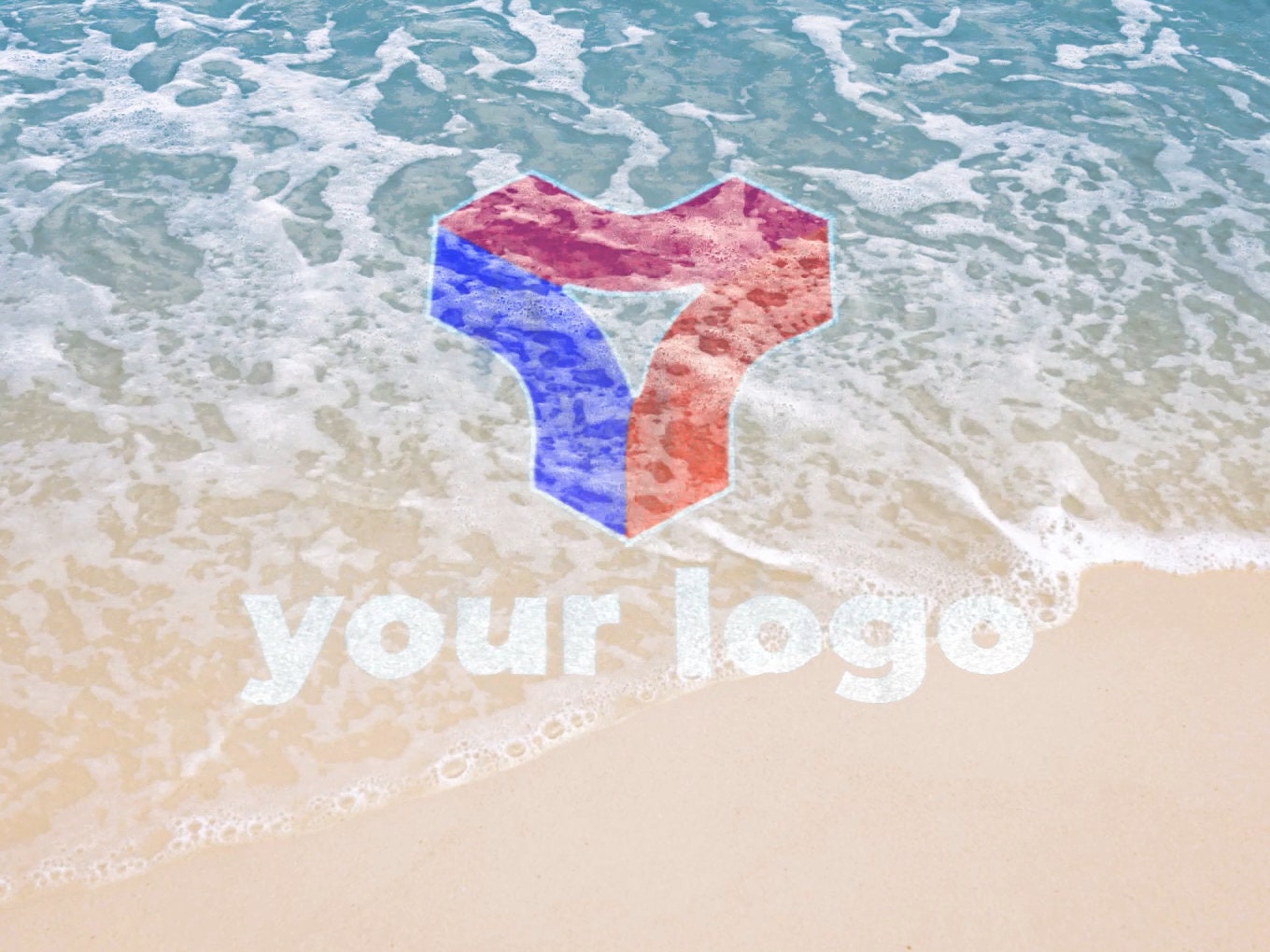Your Logo Washed by Waves Live Action Animation. Waves Are Washing the ...