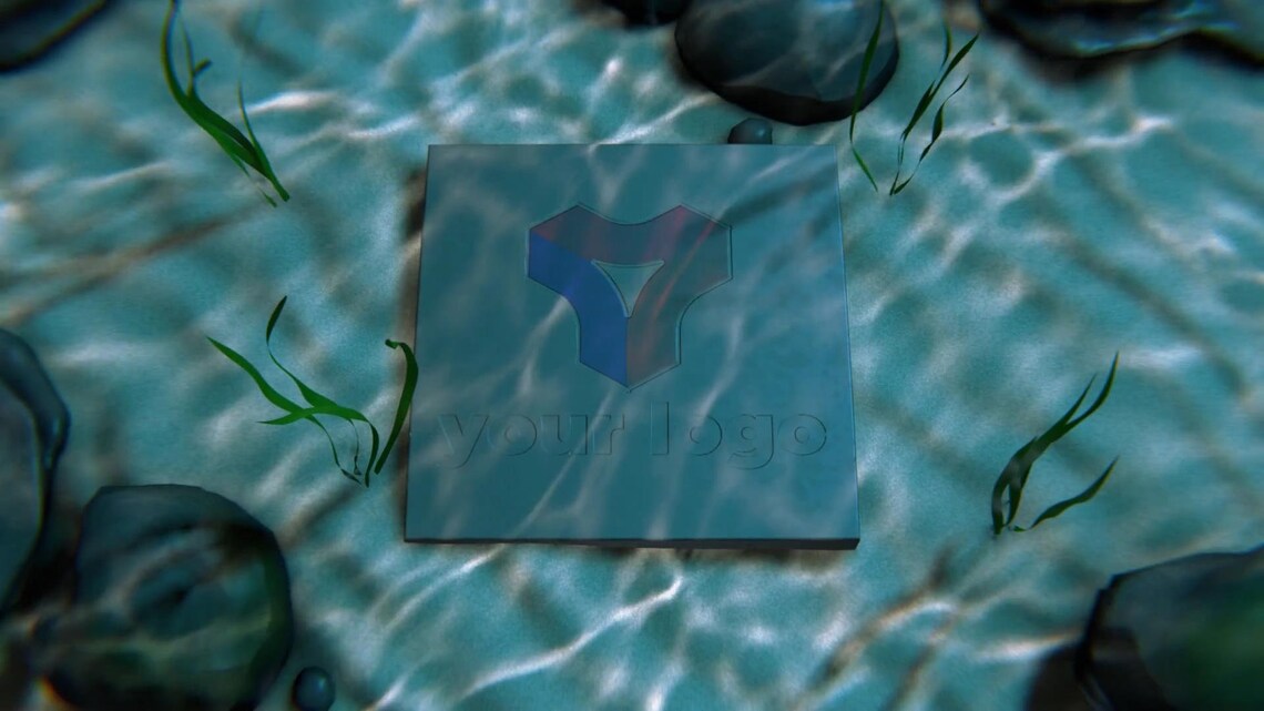 Underwater Stone Logo Animation for Twitch: Sunken Relic With 3D Relief ...
