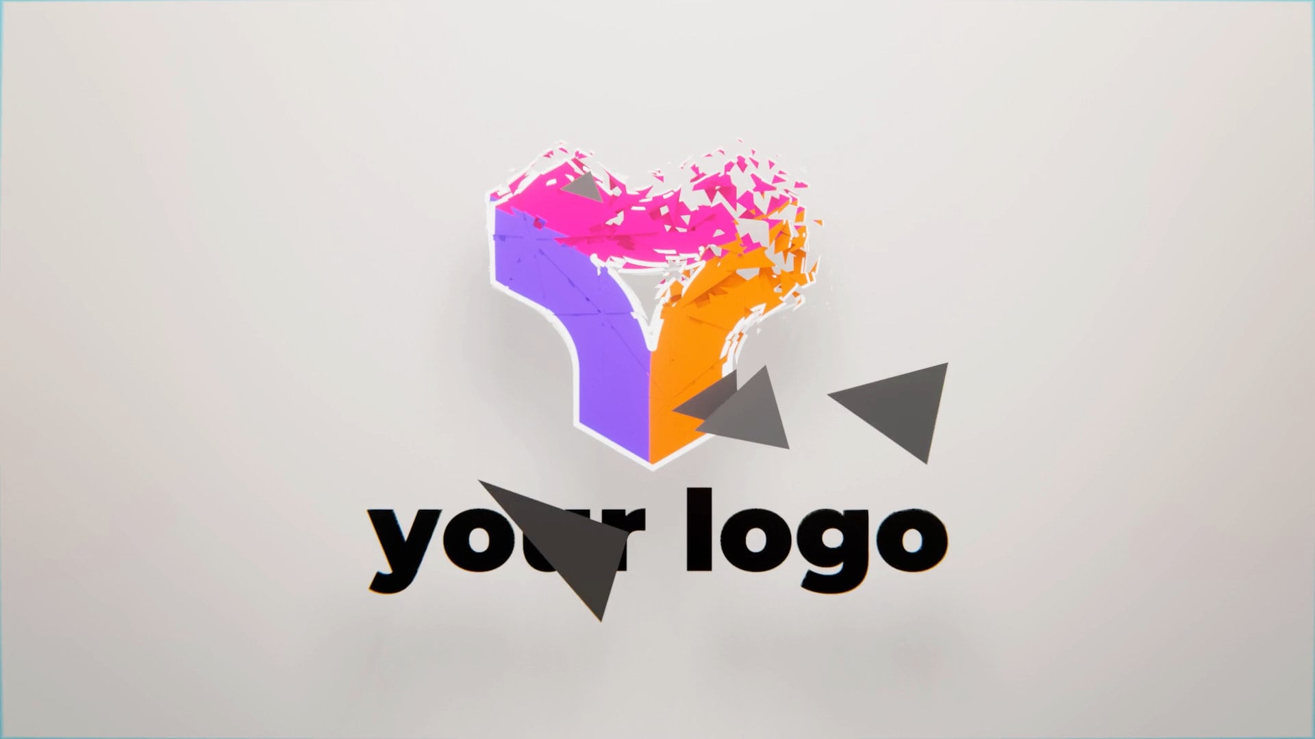 Logo Stinger Animation Reveal - Logo or Text Appears as Triangle ...