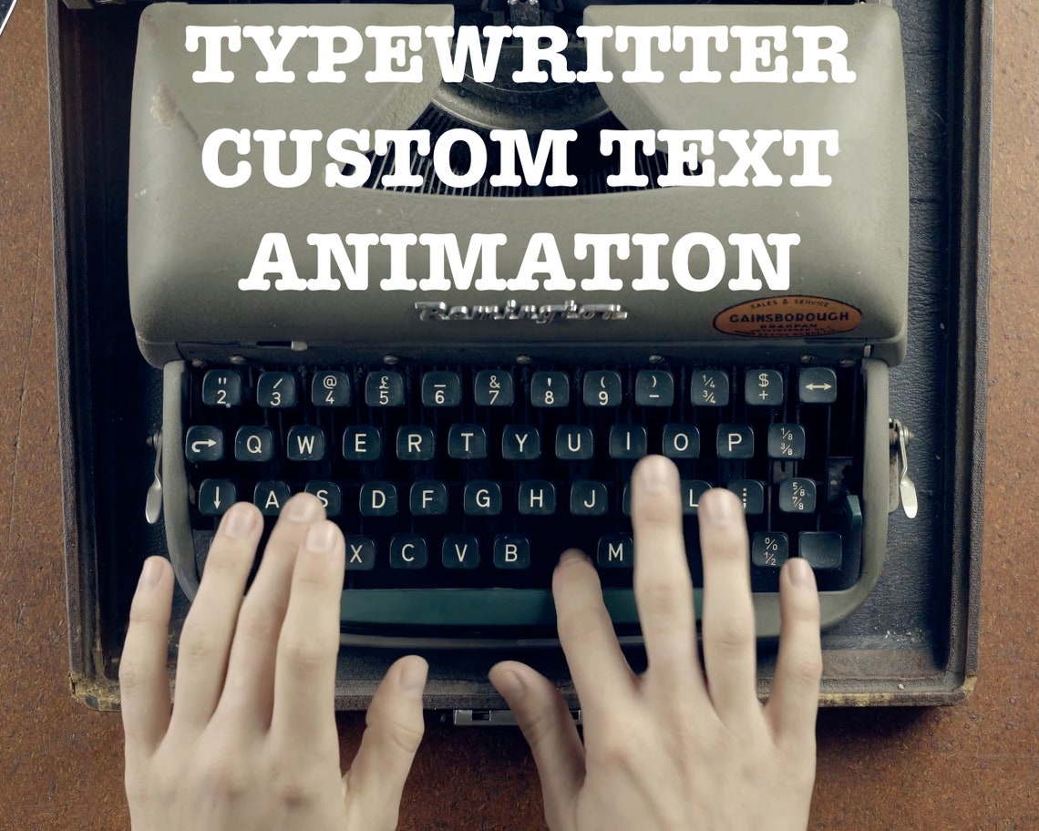 Typewriter Retro Animation of Customized Text See How Cool - Etsy