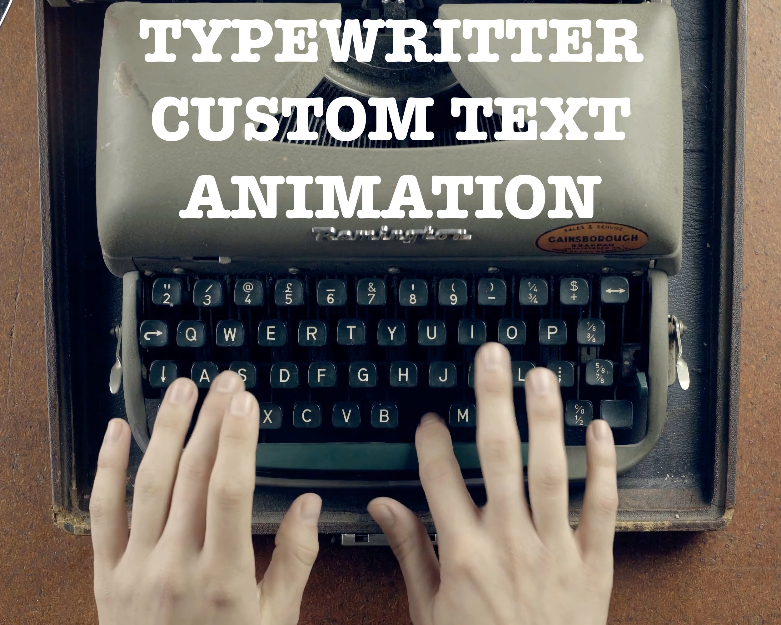 Typewriter, Retro Animation of Customized Text, See How Cool is That ...