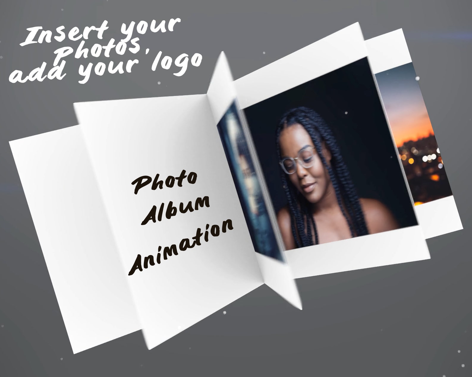 Photo Album Flipping With Your Photos Logo Animation Impress Your ...