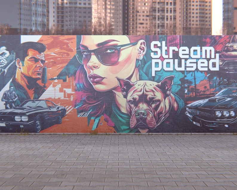 Twitch Overlay Stream Paused Animation Inspired With Street Graffiti ...