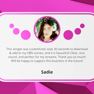 Animated Testimonial Card Customizable Photo and Text - Etsy