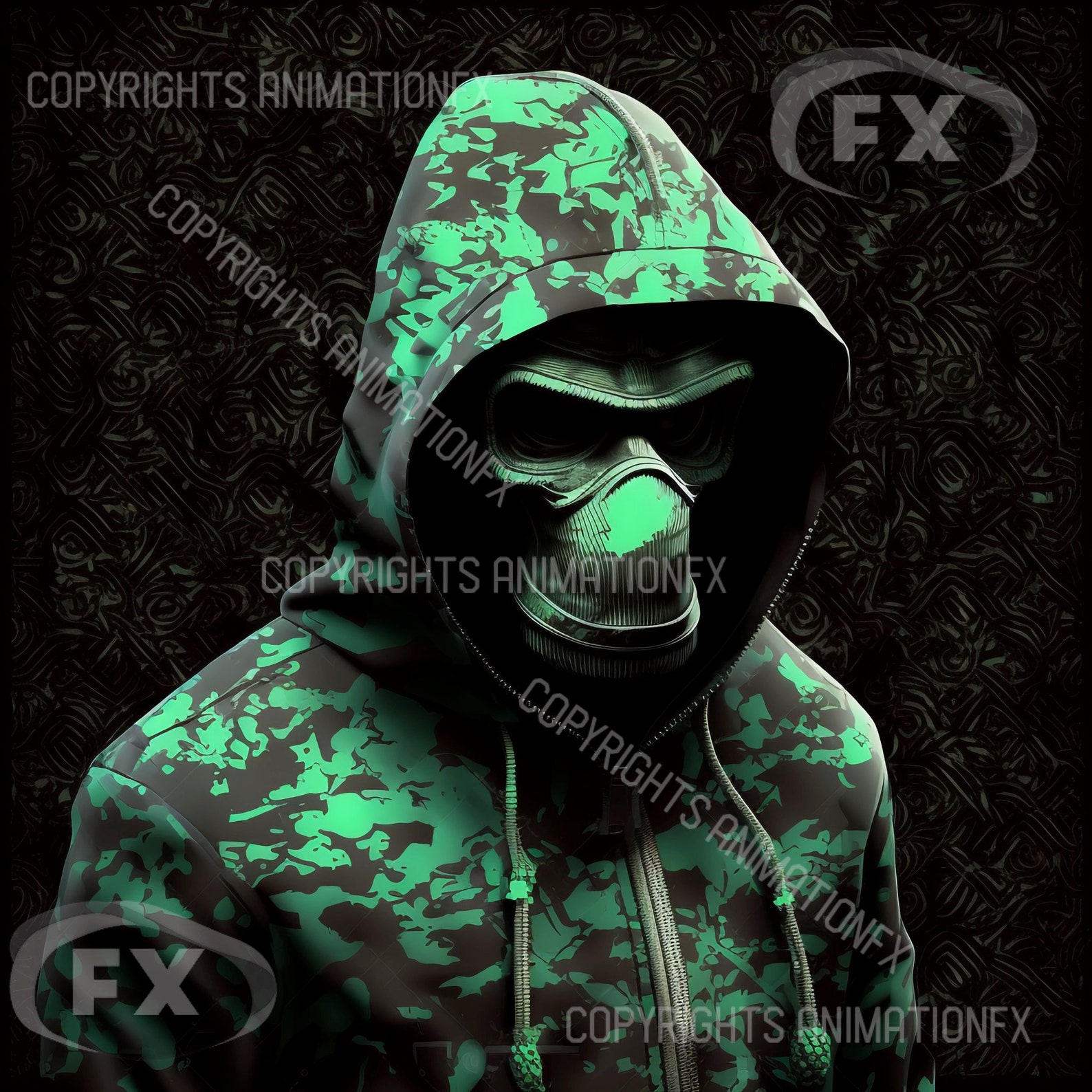 PRINTABLE ART Masked Hacker Apes Collection Printable and - Etsy