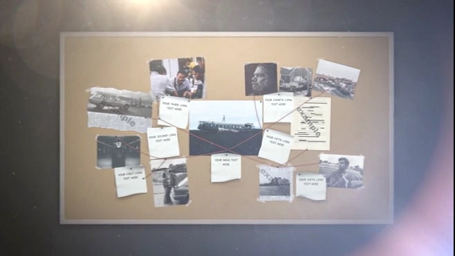 Channel Intro Investigation Board Animation With 7 Sticky Notes Texts ...