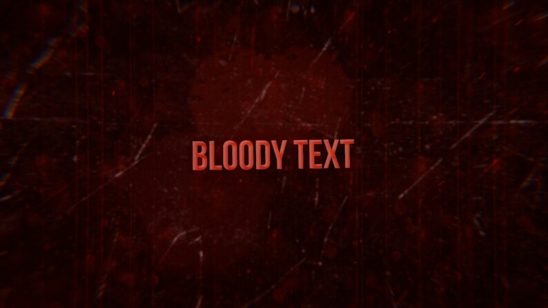 Bloody Animated Customizable Title With Horror Sound Custom Message ...