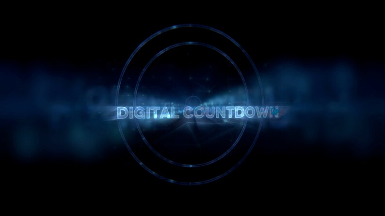 Digital Countdown Intro Animated Glowing Custom Color Countdown With Intro Text and With ...