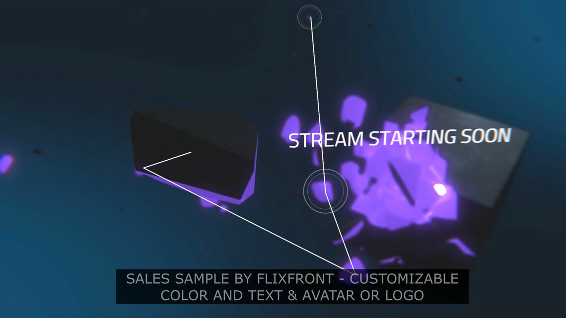 Cube Fracture Customizable Intro for Twitch starting Soon or Any Video Customize Fractures Glow ...