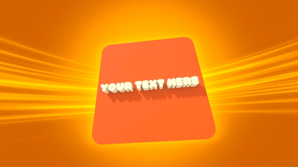 Customizable 3d Text, Retro Animation, With Personalizable Background ...