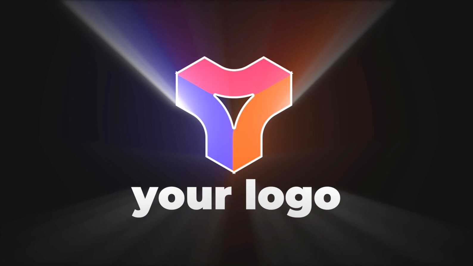 Black Wind Logo Stinger Reveal - Logo Forms From the Colorful Triangle ...