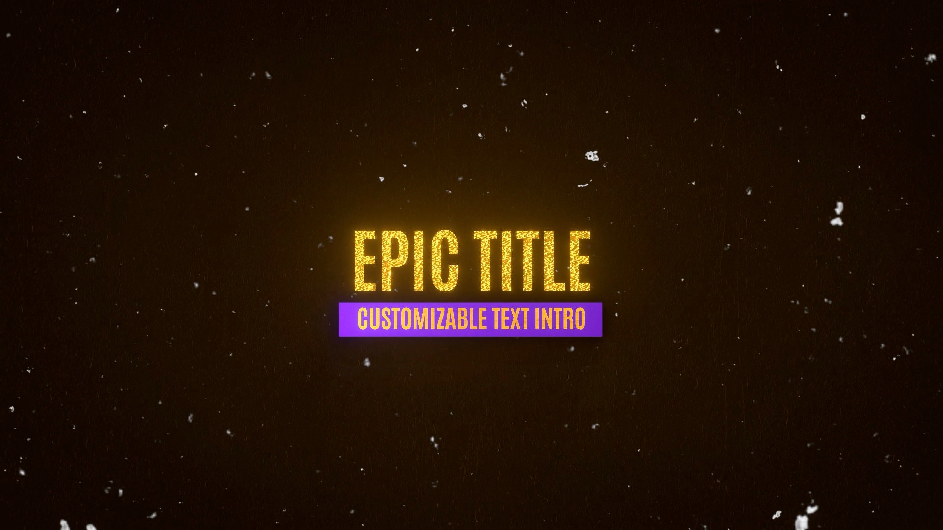Epic Intro With Custom Colors and Text Animated Titles, Custom Colors ...