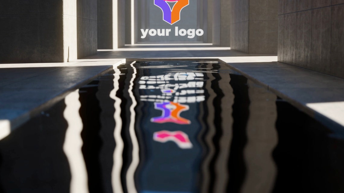 Architectural Logo Animation Customized Logo Reveal Water Reflection ...
