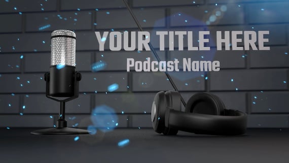 Podcast Intro Animation Customizable Text With the Titles in - Etsy
