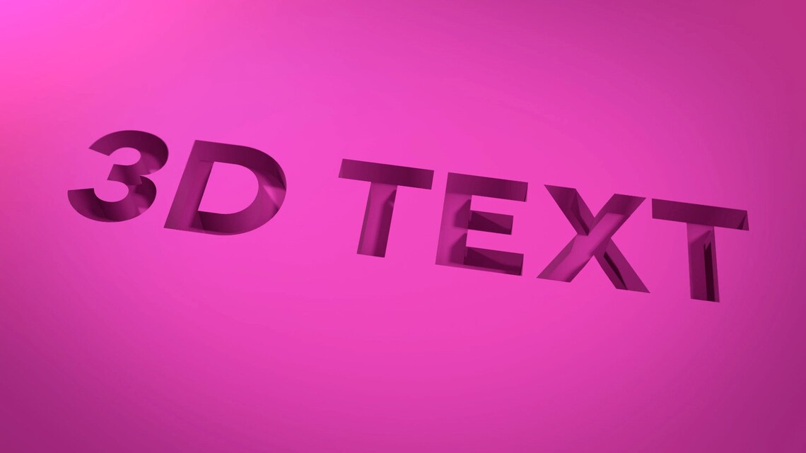 Animated 3D Sunken Text Intro With 3 Place Holders, Personalizable ...