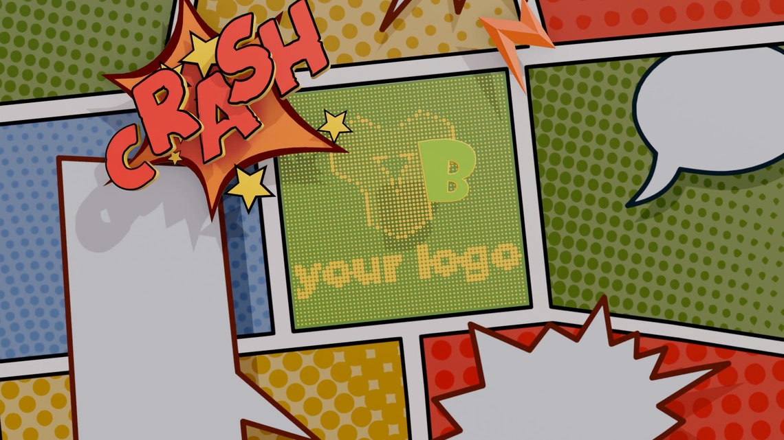 Comic Book Animated Logo Stinger Logo Reveals From Comic - Etsy