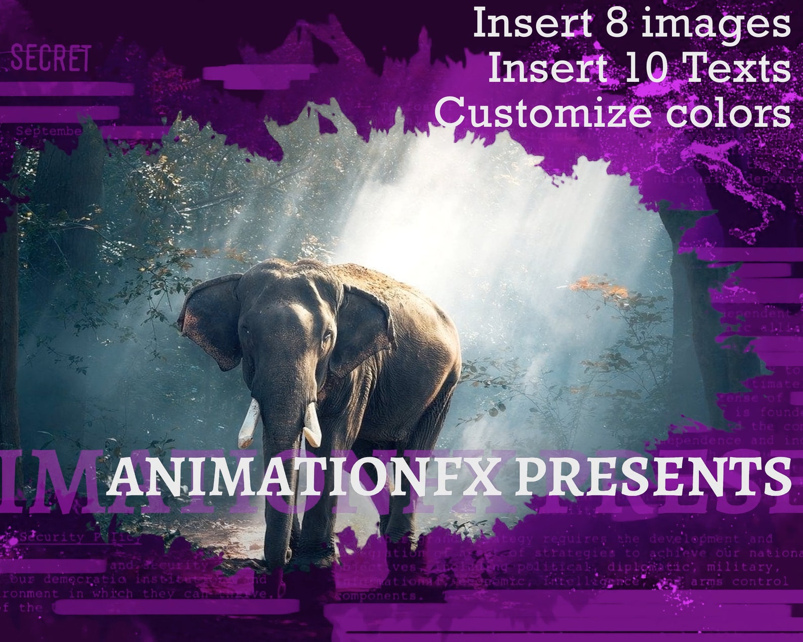 Ink Transition Top Secret Animation Insert Your Text for Your Streaming ...