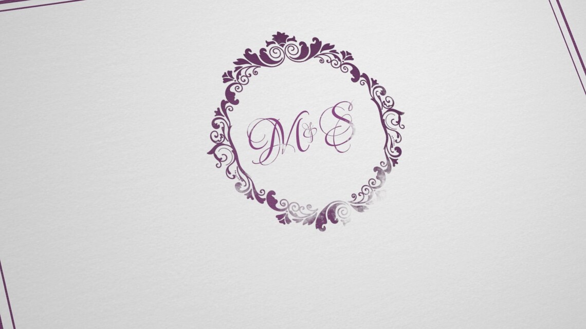 Monogram Intro Animation Customizable Text Change Letters of - Etsy