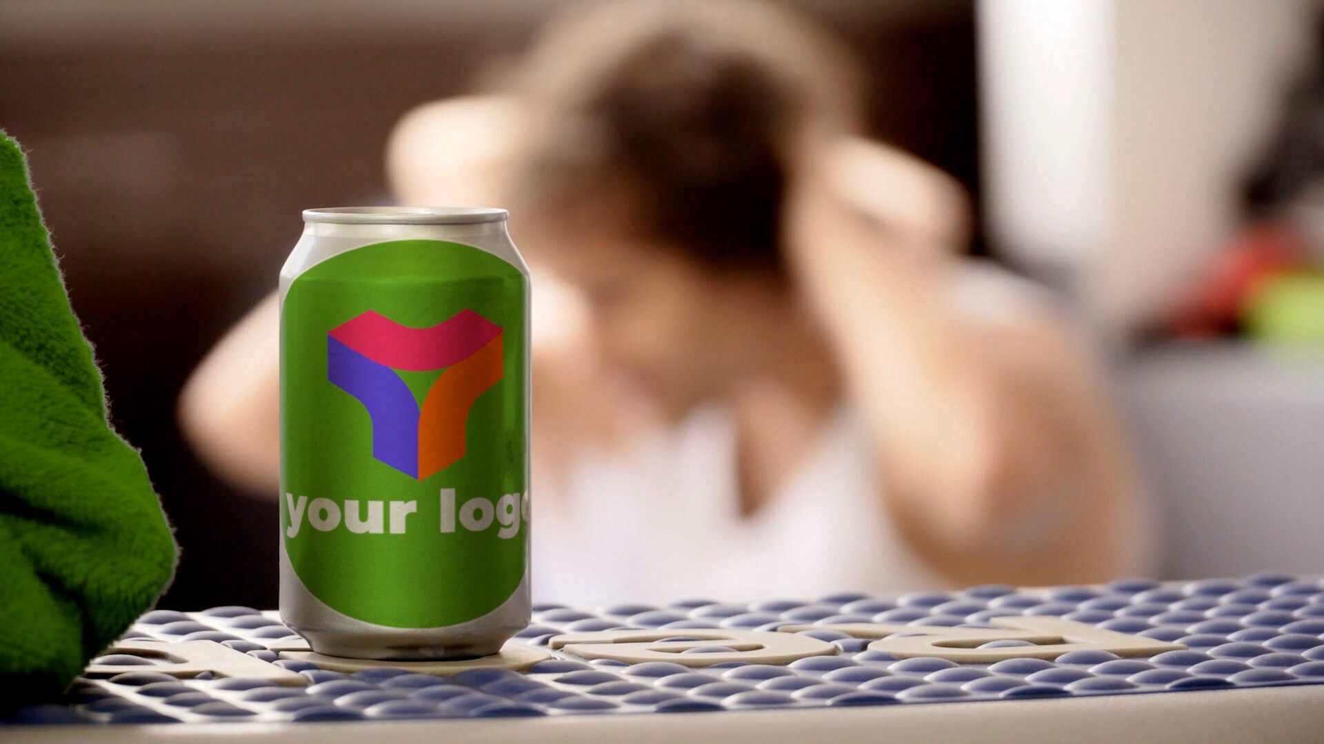 Soda Drink Mockup With Your Own Logo on the Can. Custom Animated Life ...