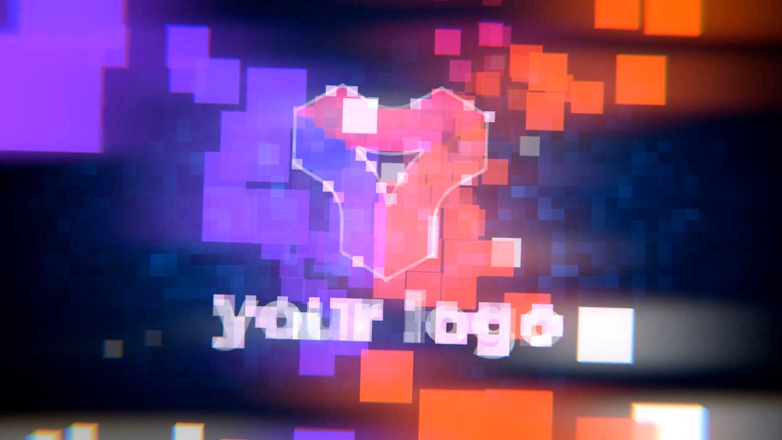 Personalized Pixelated Logo Logo Reveals From the Fading Pixels Use for ...