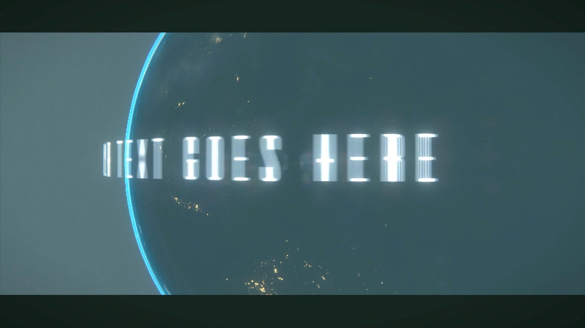 Planet Earth Cinematic Text Intro, With Custom Text, Sound Inclusive ...
